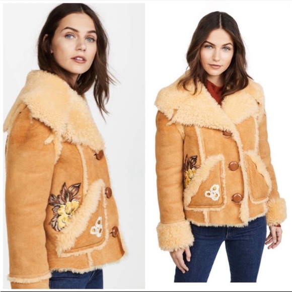 Coach | Jackets & Coats | Coach 941 Embroidered Eagle Raggedy Shearling ...